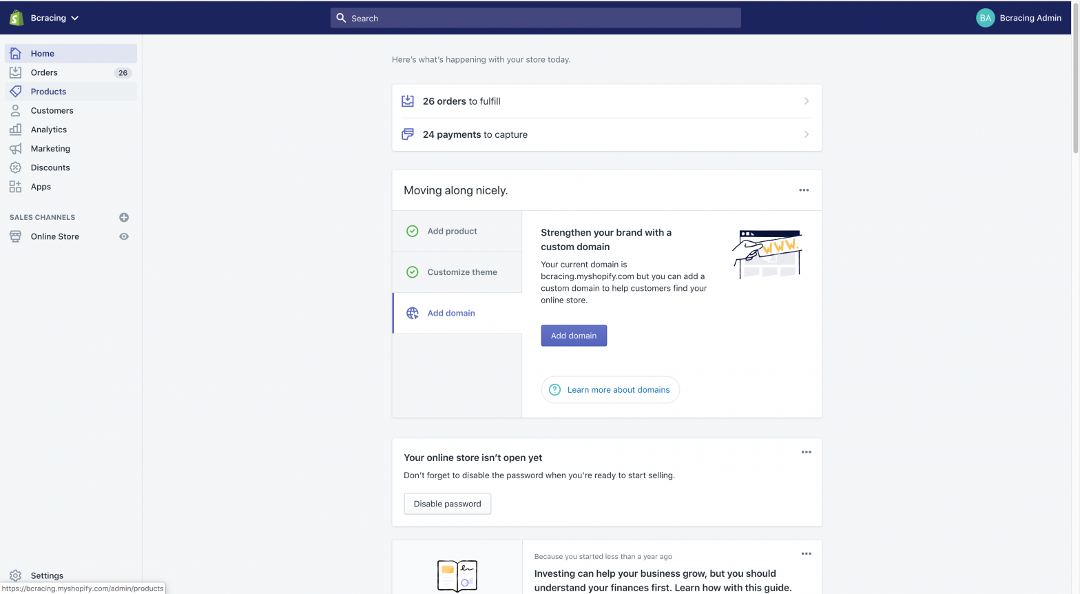 Getting started with Shopify - BC Racing